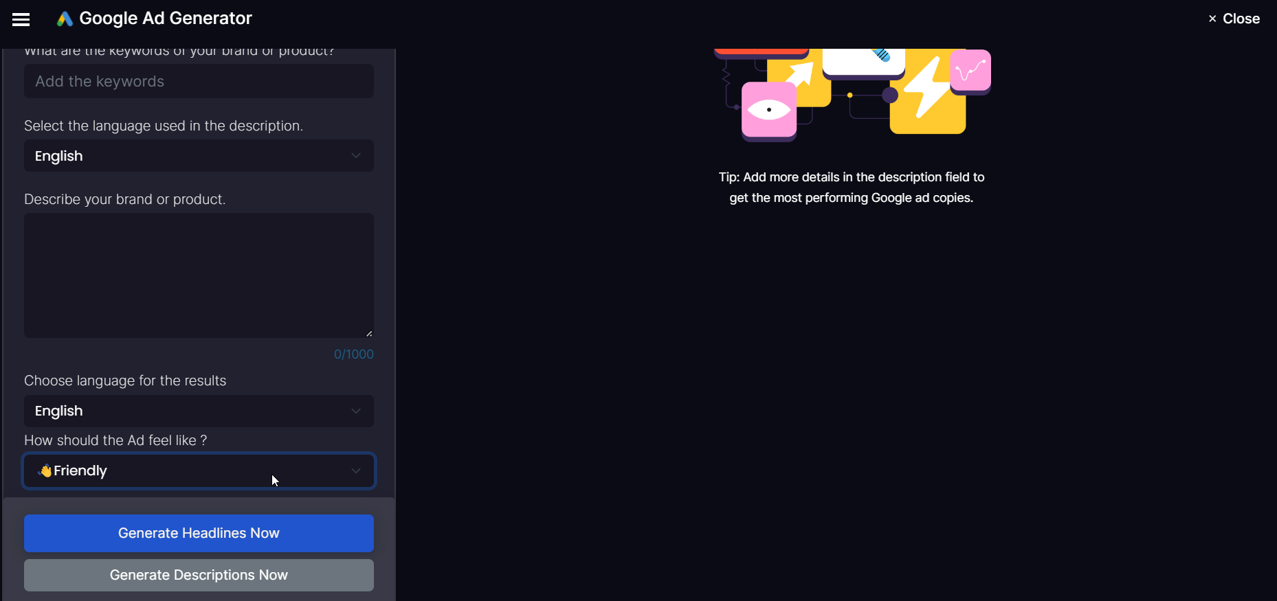 Google Ad Copy Generator – Paradym Resources